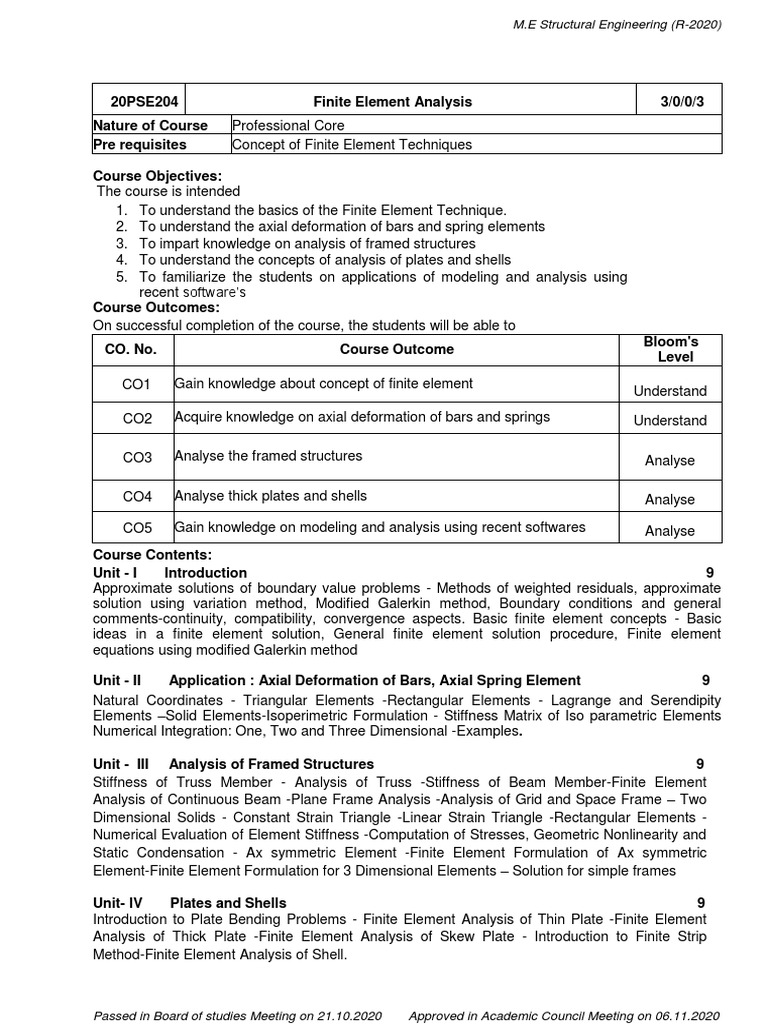 Finite Element Analysis | PDF | Finite Element Method | Classical Mechanics