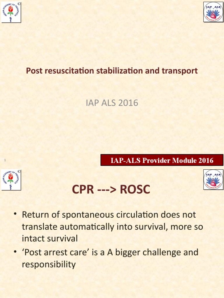 Post Arrest Care | PDF | Cardiopulmonary Resuscitation | Physiology