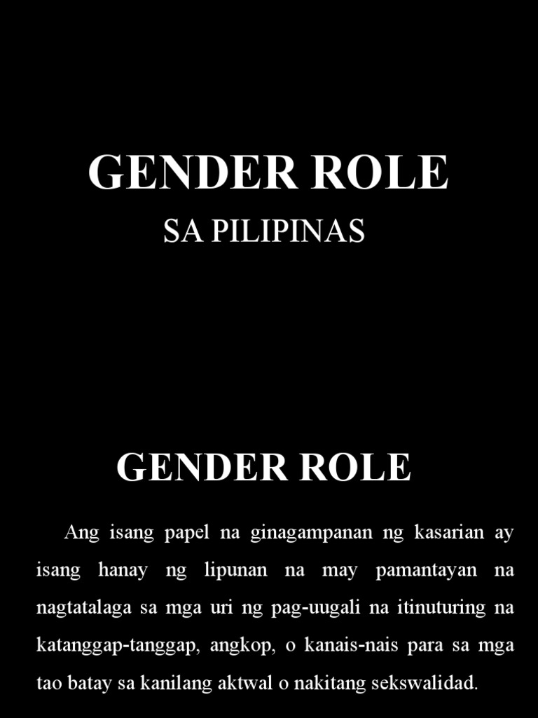 Gender Role | PDF