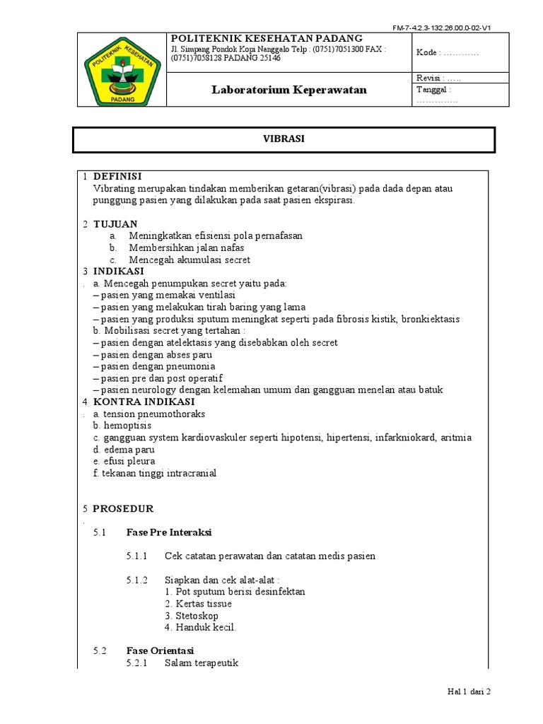 Teknik Clapping dan Vibrasi pada Pasien | PDF | Sains & Matematika