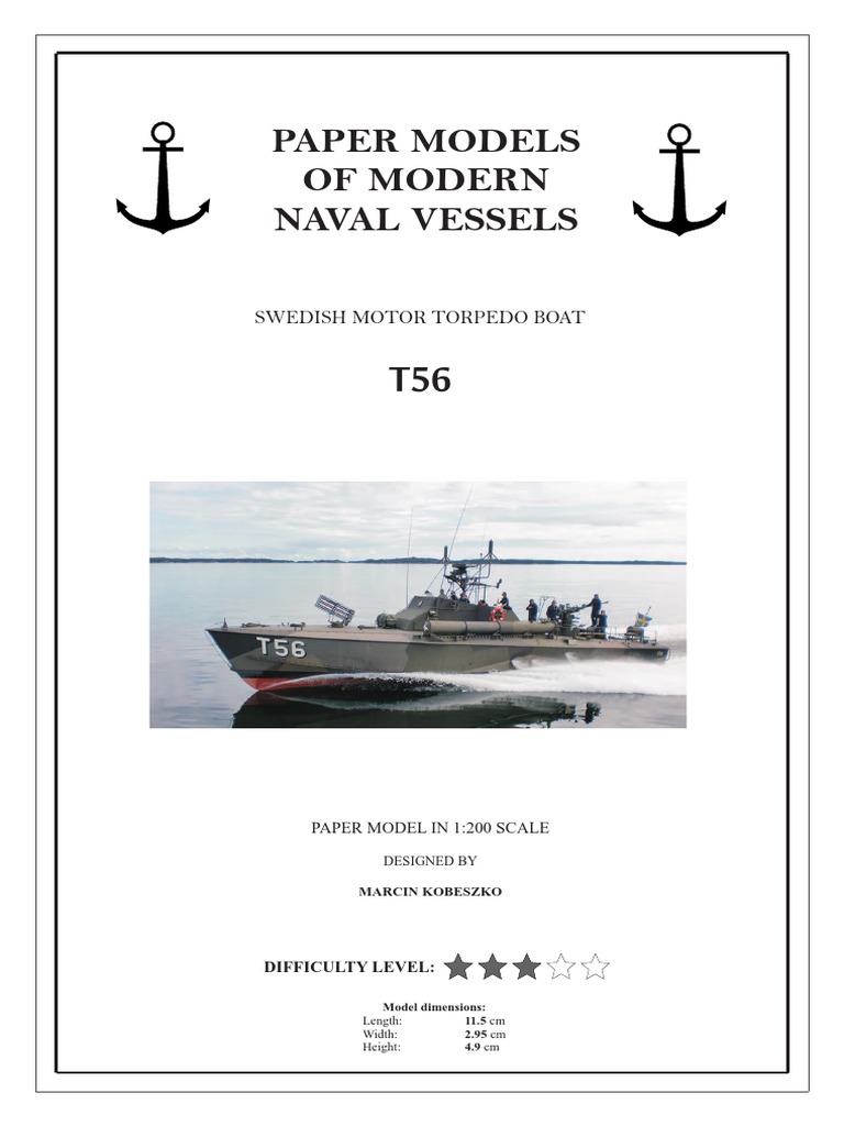 Paper Models of Modern Naval Vessels: Swedish Motor Torpedo Boat | PDF ...