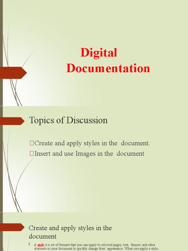 A Guide to Styles and Images in Digital Documentation | PDF | Image ...