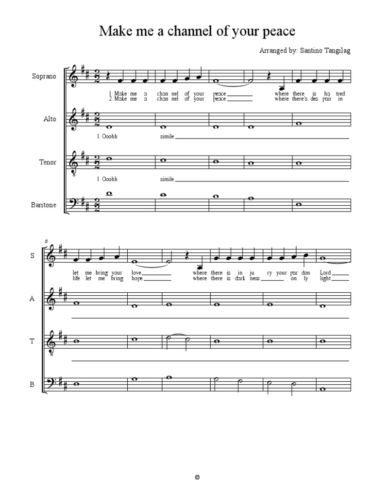 Make Me A Channel of Your Peace | PDF