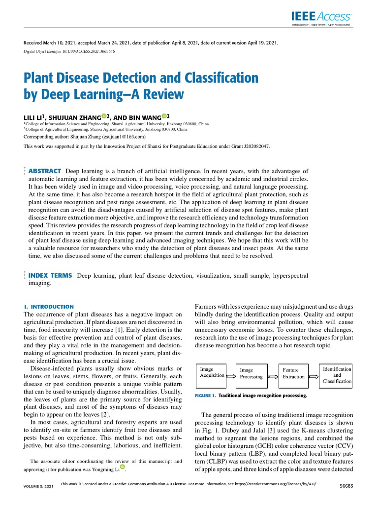 Plant Disease Detection and Classification by Deep Learning-A Review ...