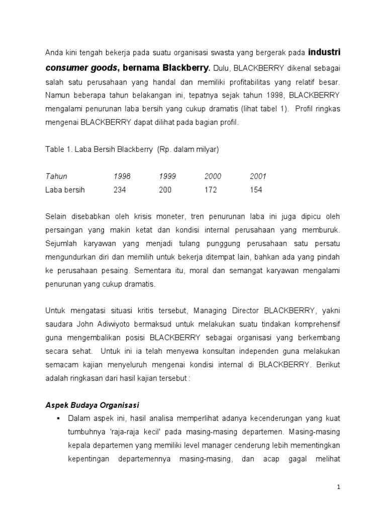 Case Analysis - Bahan Untuk Peserta Asesmen | PDF | Karier & Perkembangan