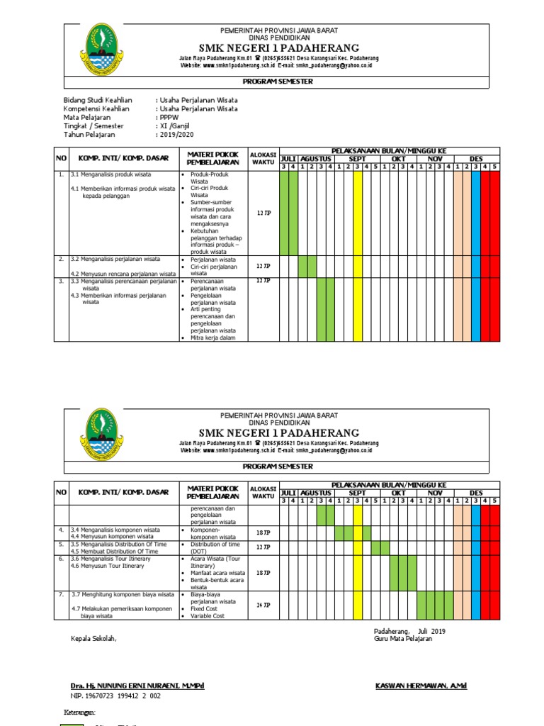 Program Semester 1 2 Kls Xi Xii Pdf
