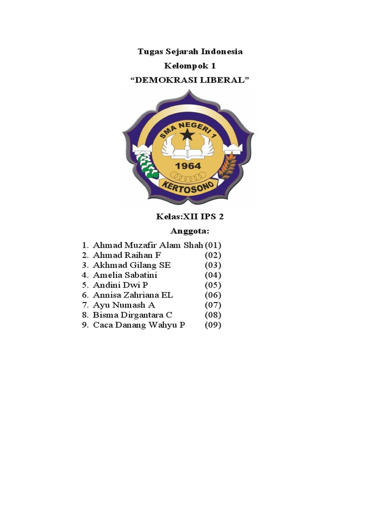 "Demokrasi Liberal" Xii Ips 2 | PDF
