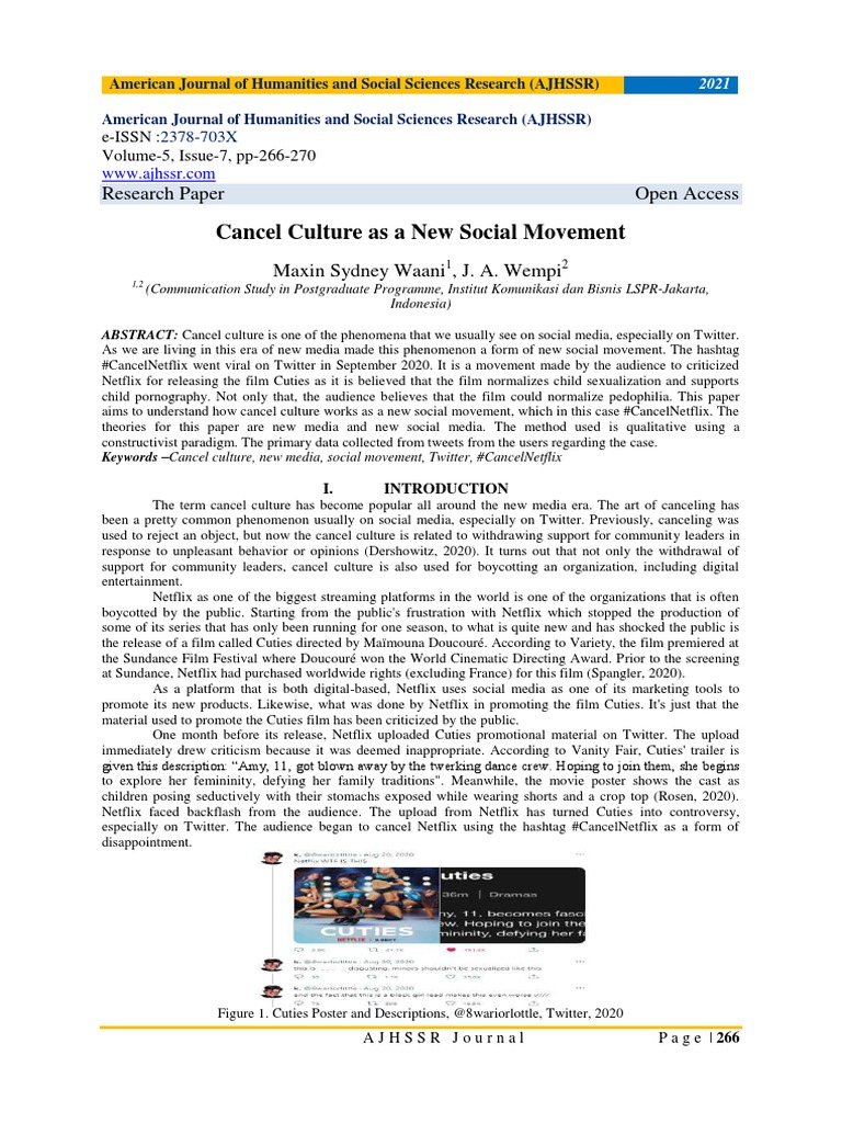 Cancel Culture: #CancelNetflix Movement | PDF | Mass Media | New Media