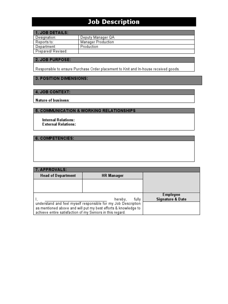 Jds Format | PDF | Career & Growth | Business