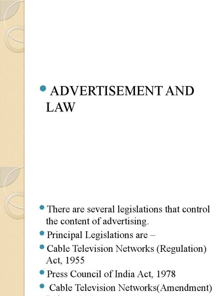 Advertisement and LAW | PDF | Justice | Crime & Violence