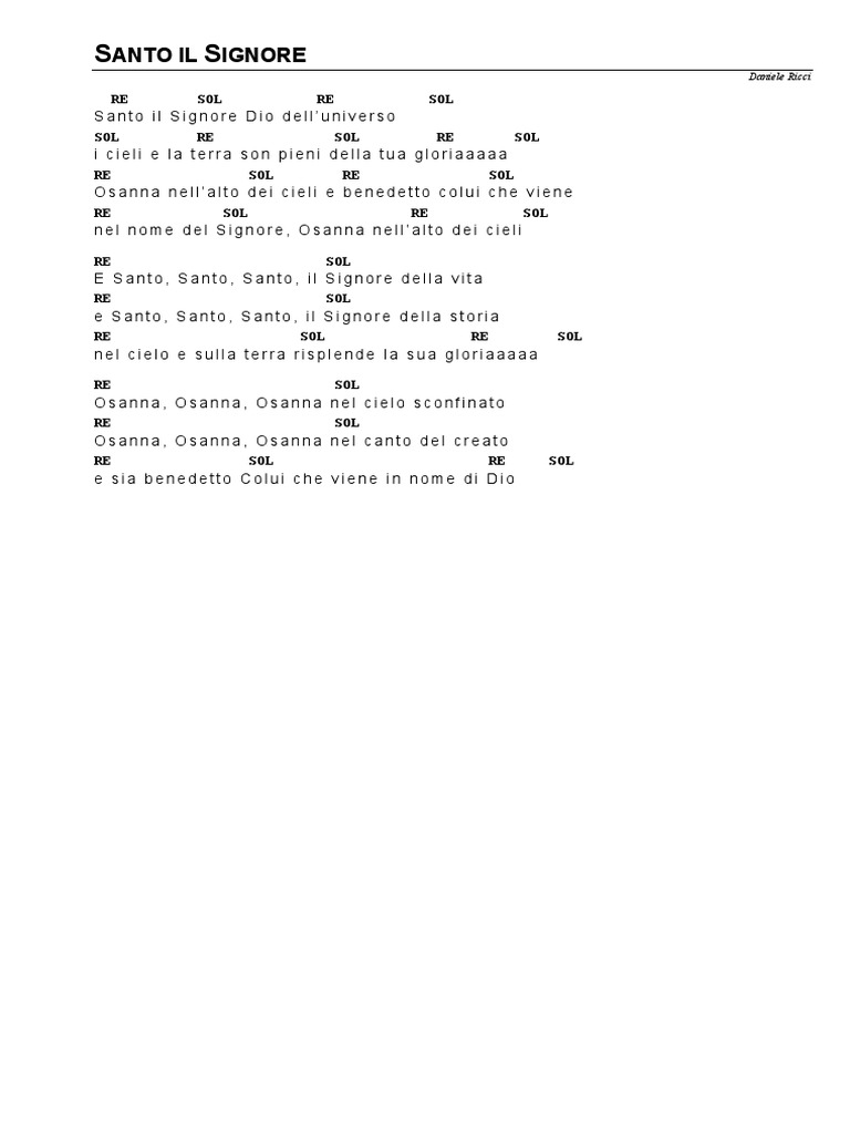 Santo Il Signore | PDF
