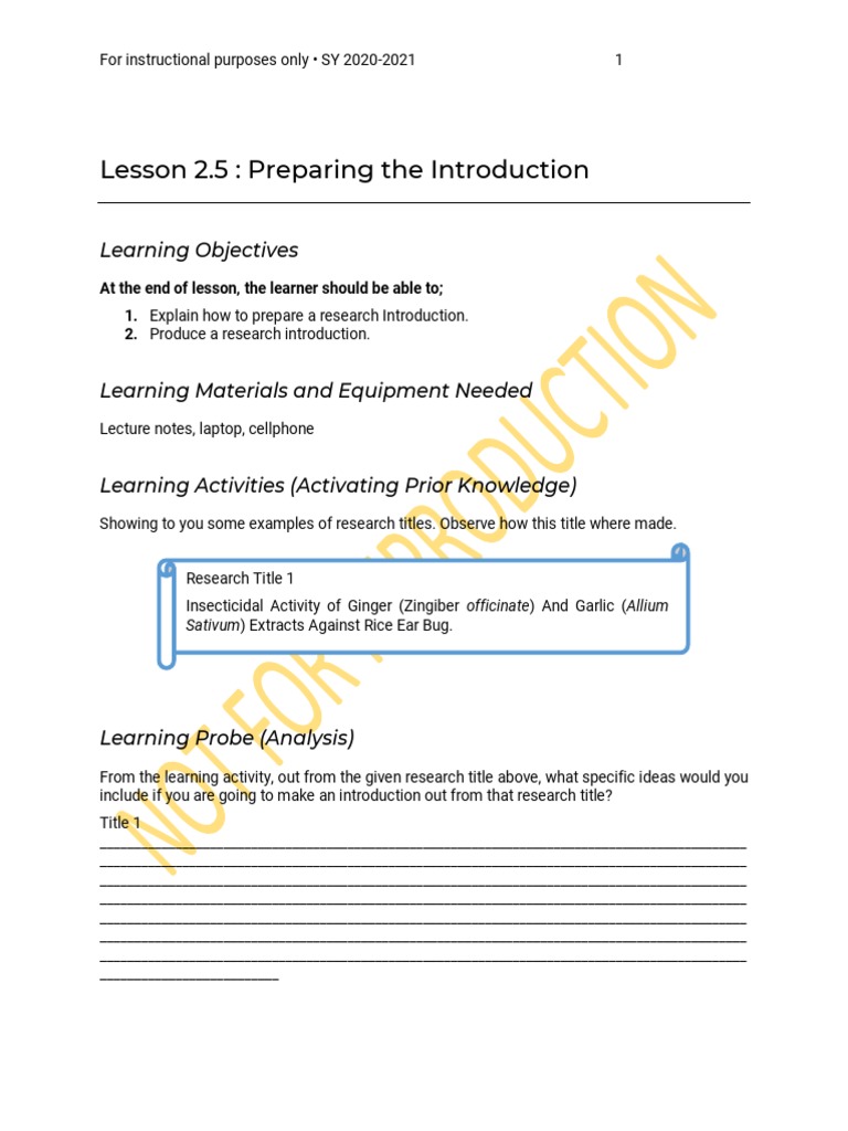 Research Lesson 2.5 | PDF | Learning | Scope (Computer Science)