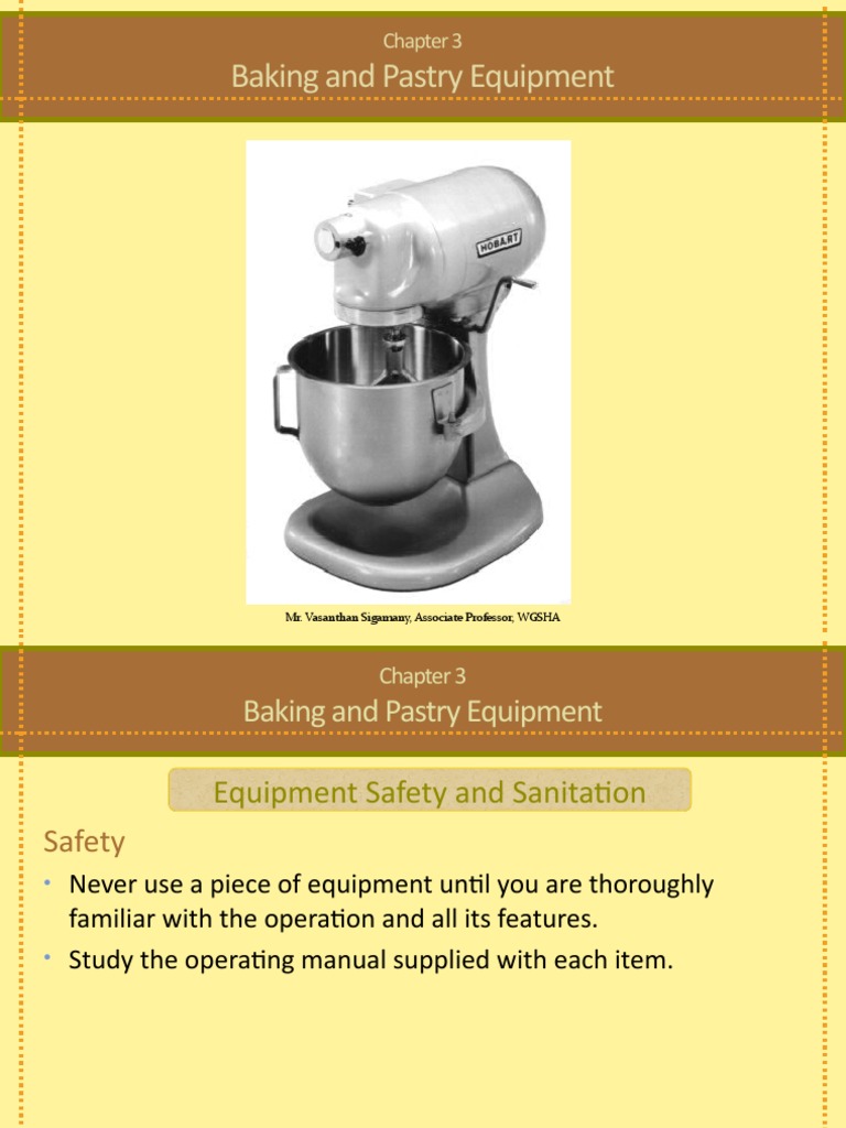 Module One 3basic Bakery Equipment | PDF | Baking | Food And Drink ...