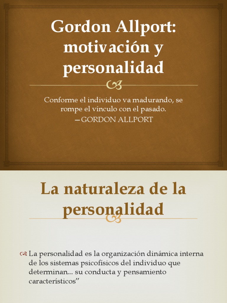 Gordon Allport | PDF | Adultos | Sicología