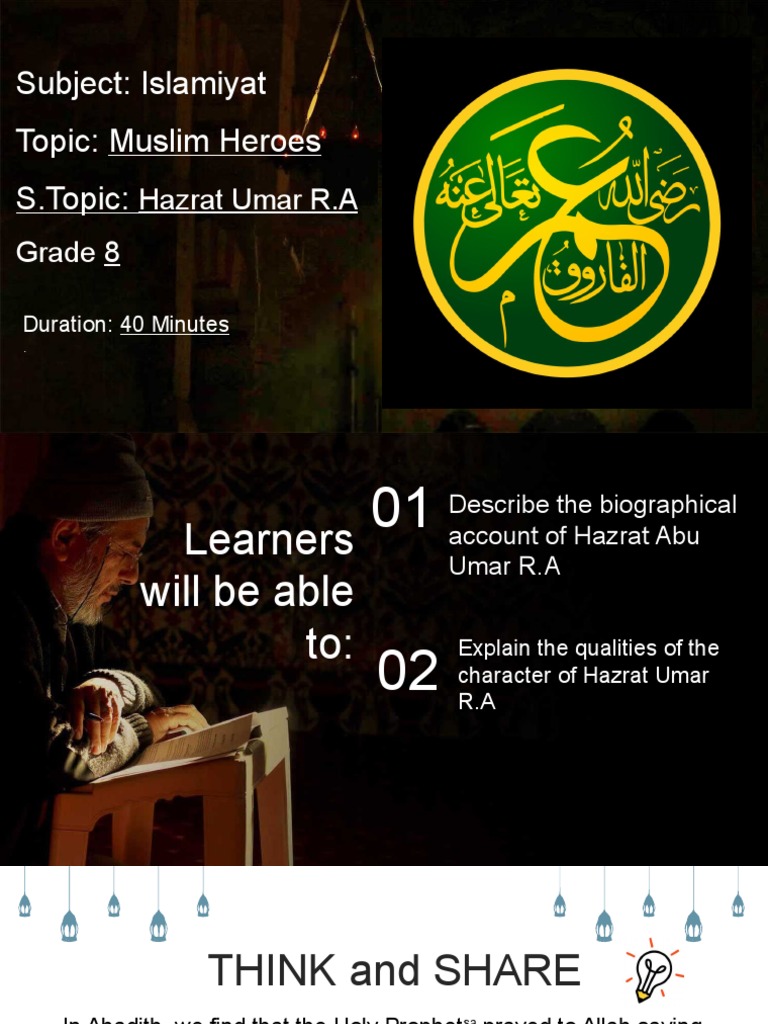 The Life and Qualities of Caliph Umar Ibn Al-Khattab: A Lesson on the ...
