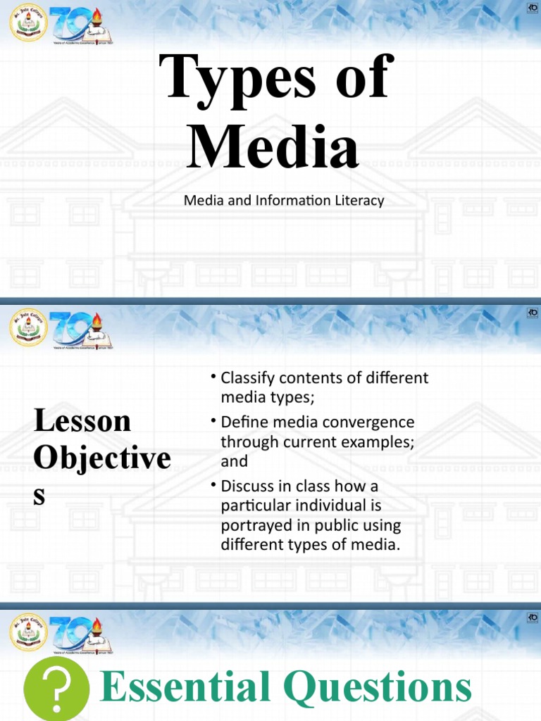 Lesson 4 Types of Media | PDF | Mass Media | Technological Convergence
