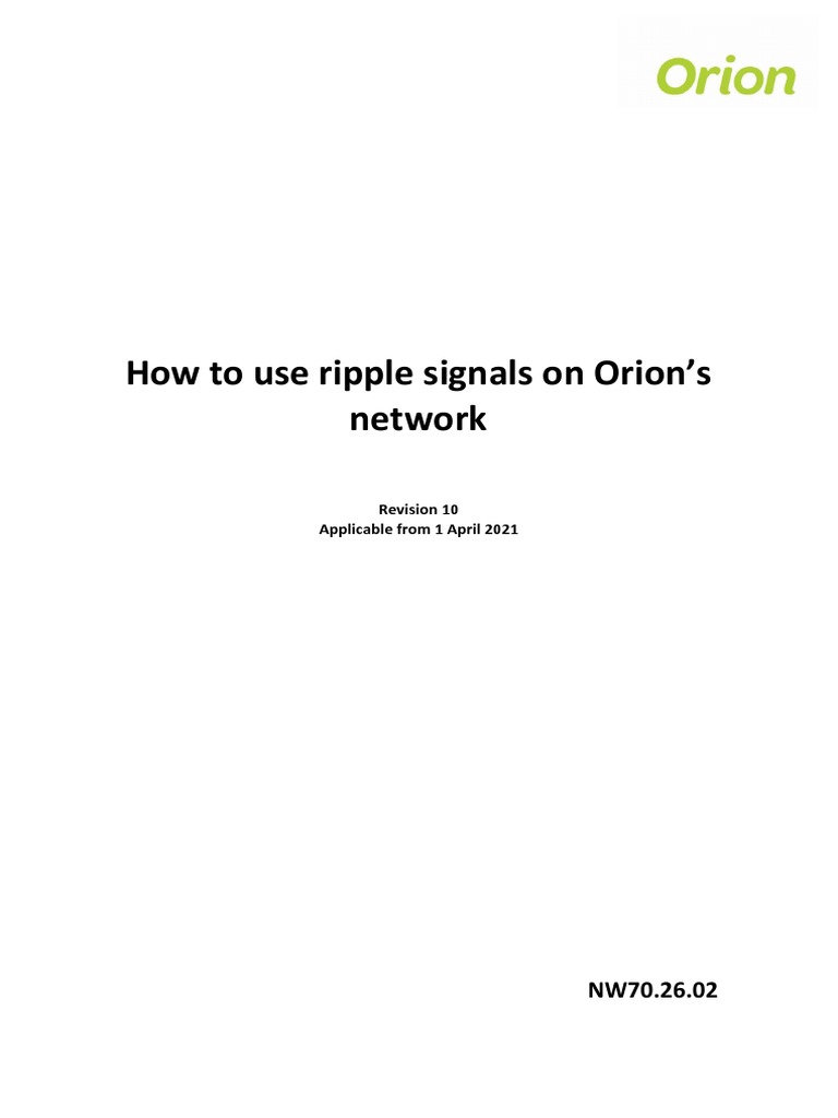 Ripple Signal Guide | Download Free PDF | Water Heating | Relay