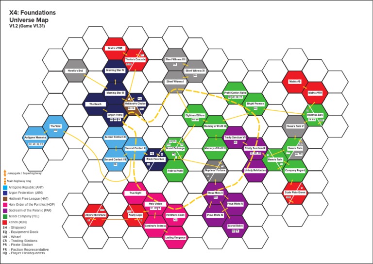 X4: Foundations Universe Map: V1.2 (Game V1.31) | PDF