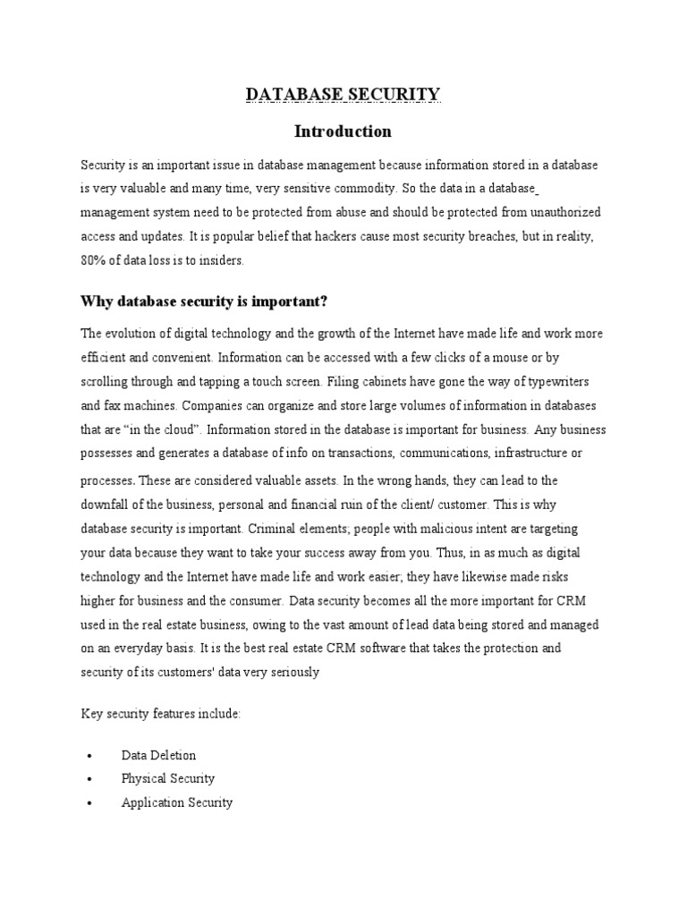 Why Database Security Is Important? | PDF | Computer Network | Databases