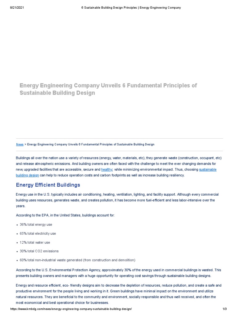 6 Sustainable Building Design Principles | PDF | Green Building ...