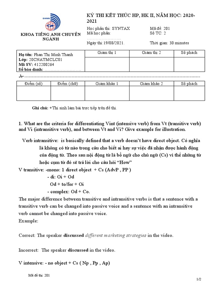 De Thi KTHP - CPH CLC | PDF