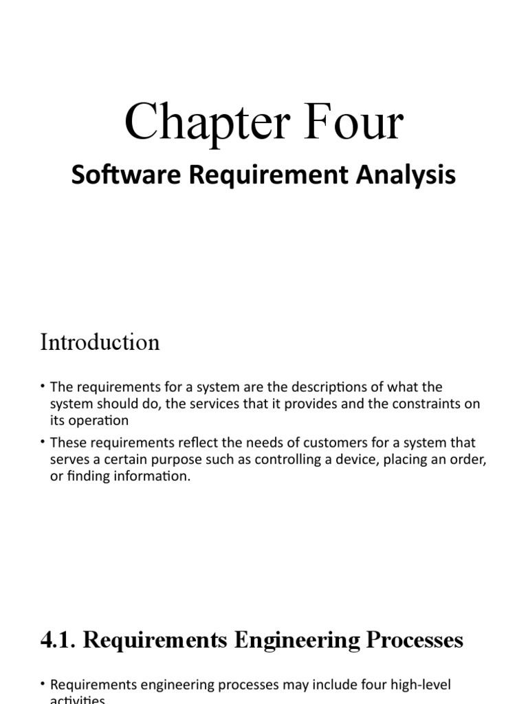 Chap 4 Software Requirement Analysis | PDF | System | Graphical User Interfaces