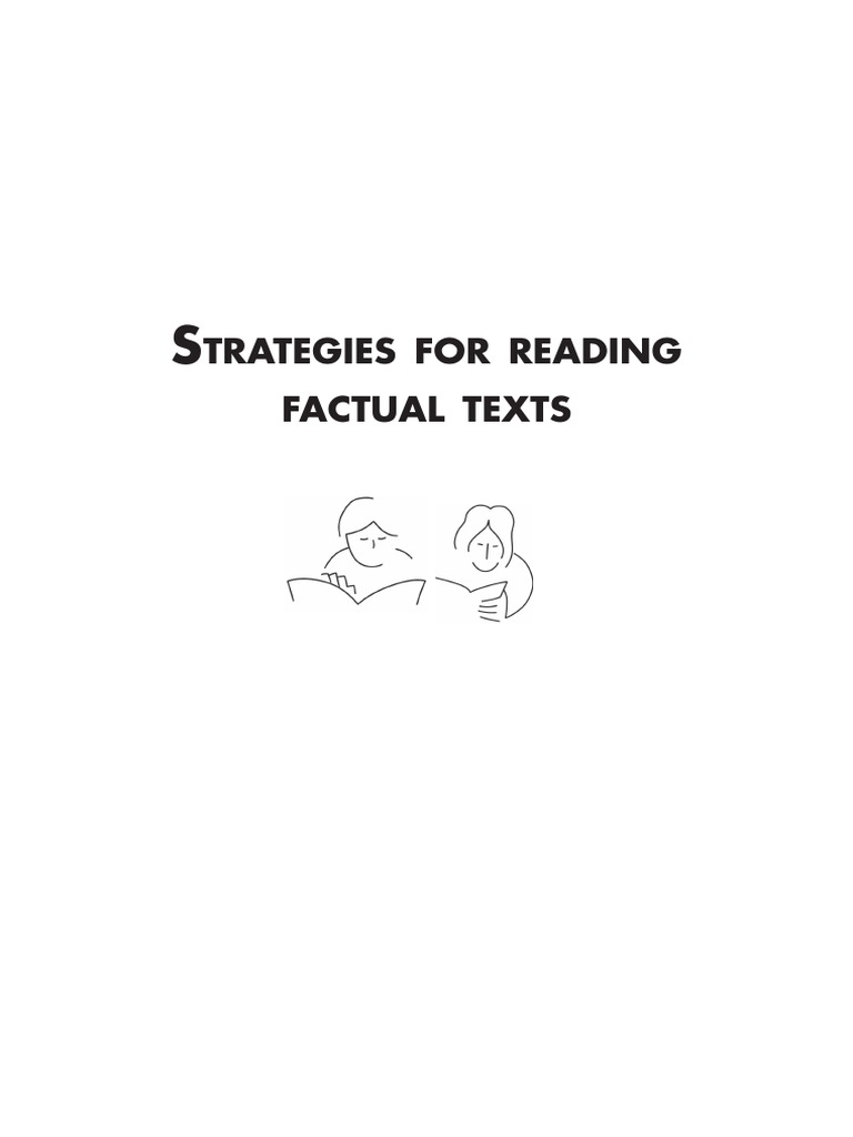 Strategies For Reading Factual Texts | PDF | Teachers | Literacy