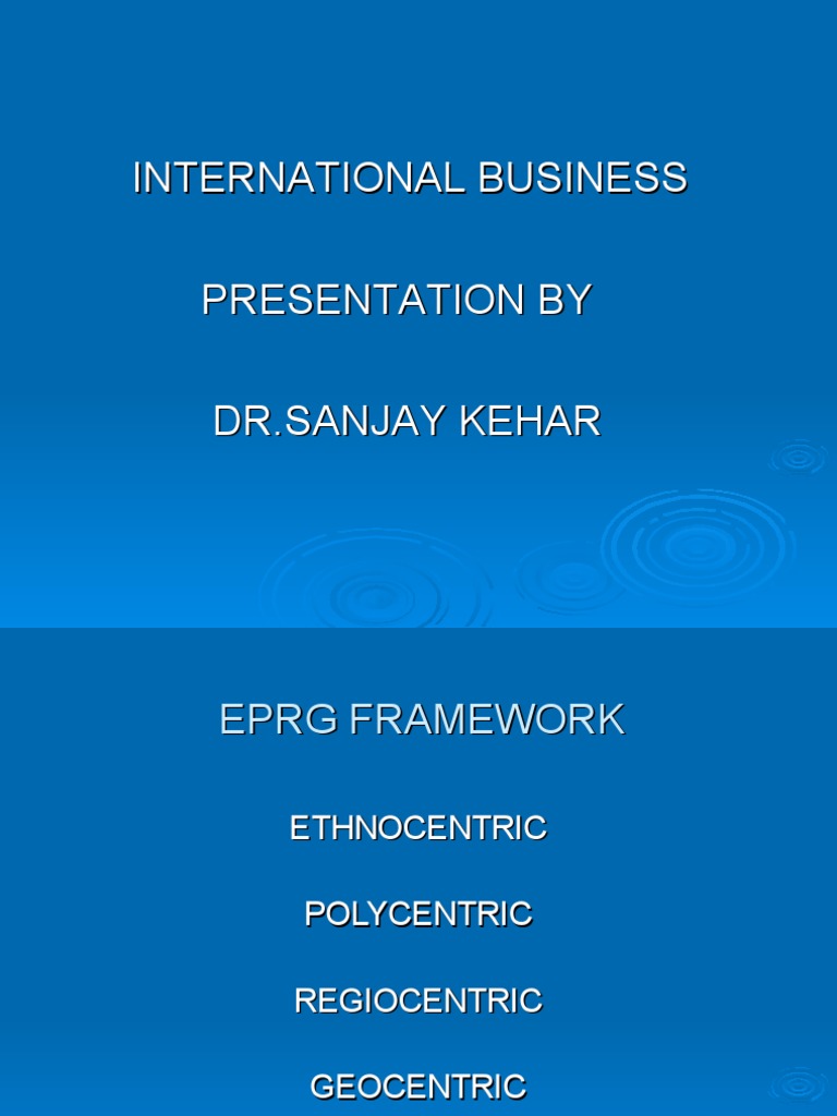 Eprg Framework | PDF | Marketing | Market (Economics)