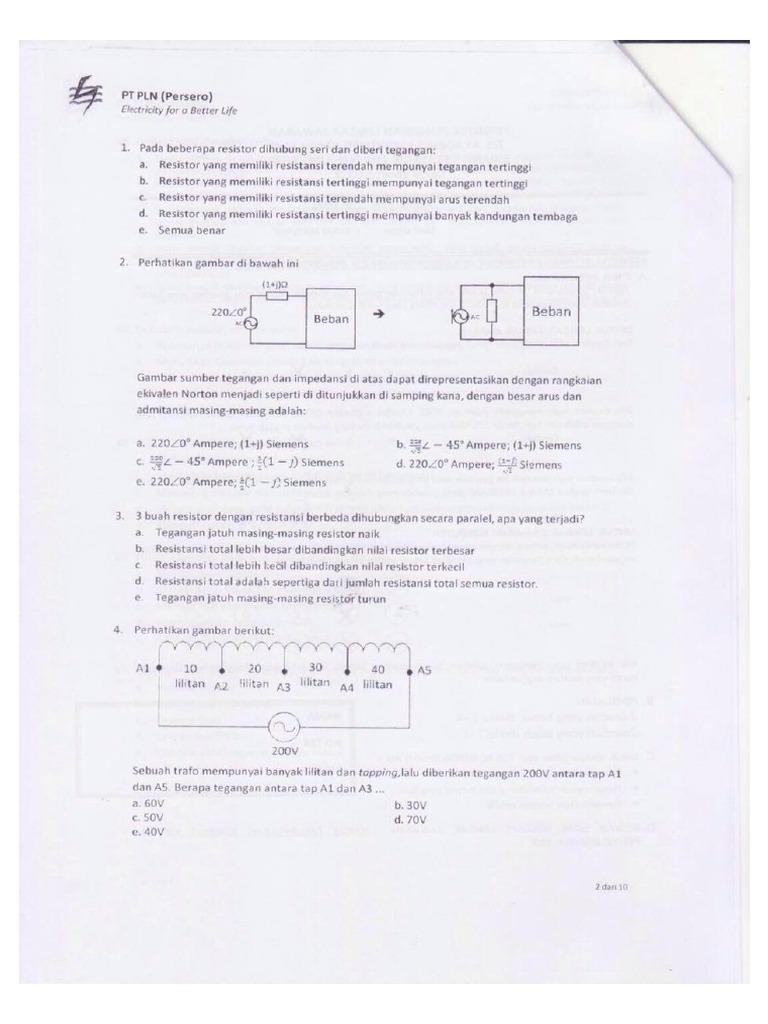 Contoh Soal PLN | PDF