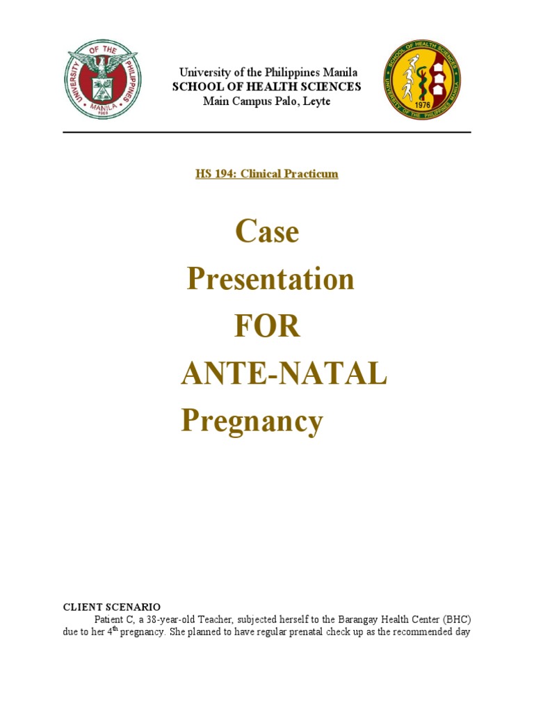 Antenatal Case Presentation | PDF | Menstruation | Childbirth