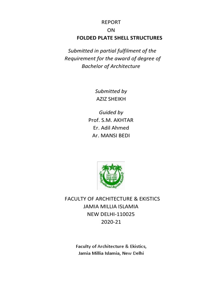 Folded Plate Structure - Aziz | PDF | Truss | Building Engineering