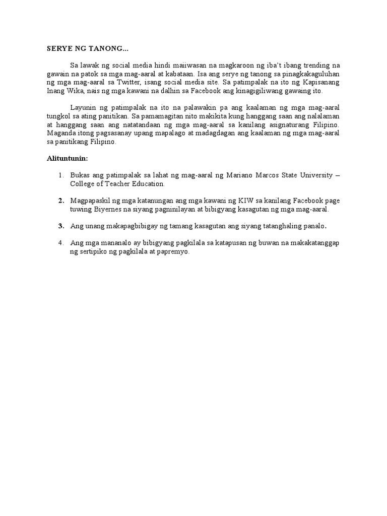 ACTIVITIES PANITIKAN Final | PDF