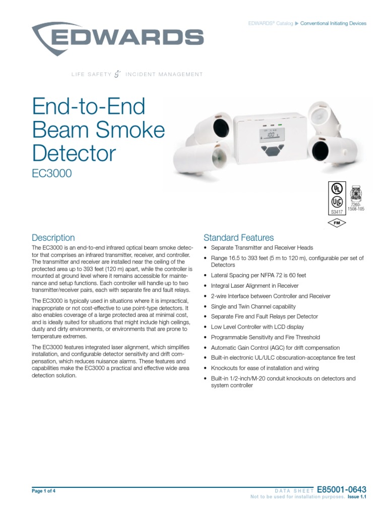 E85001 0643 End To End Beam Smoke Detector | PDF | Electrical ...