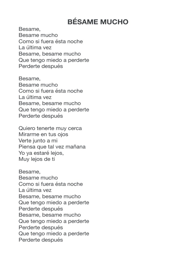 Bésame Mucho | PDF