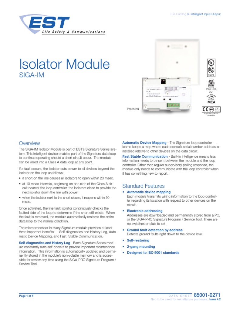 0271 Isolator Module | PDF | Electrical Wiring | Electrical Resistance ...