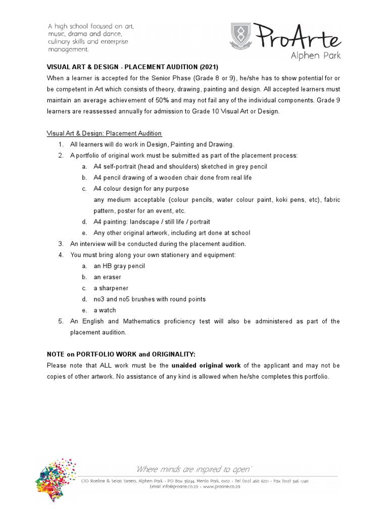 Preparation - Visual Art | PDF