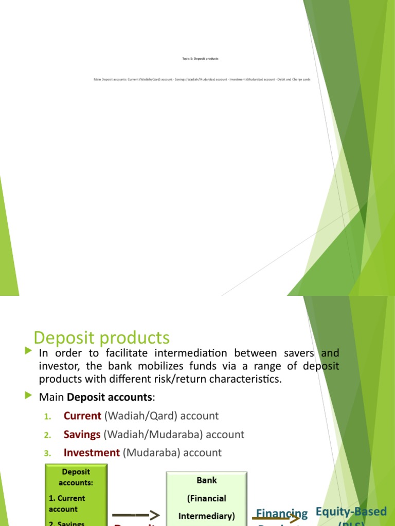 5 Deposit Products | PDF | Banks | Islamic Banking And Finance
