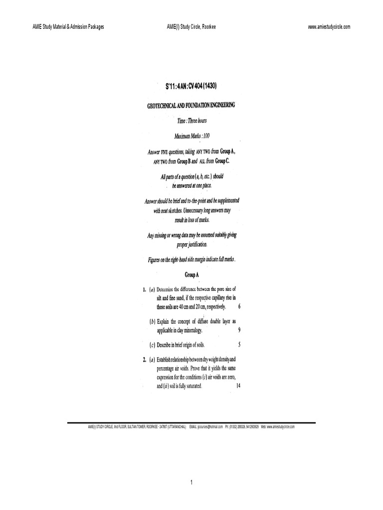 AMIE Study Material & Admission Info | PDF | Applied And ...