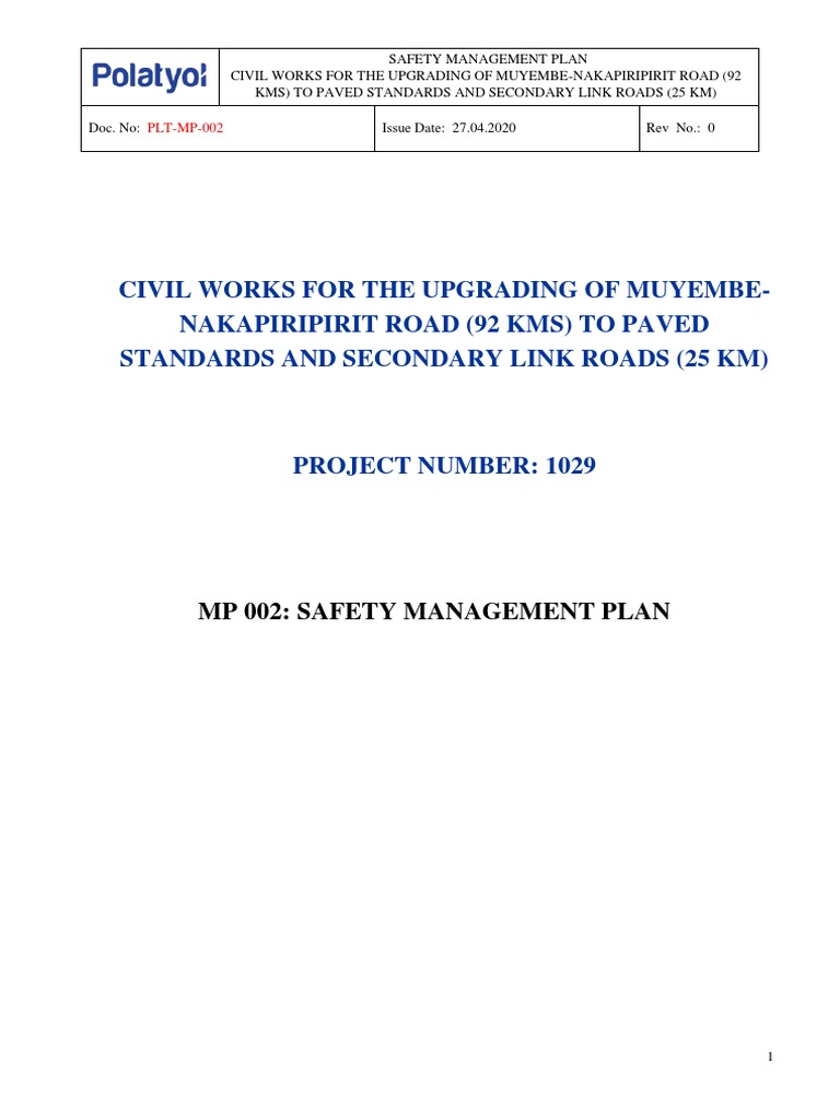 Safety Management Plan | PDF | Occupational Safety And Health | Safety