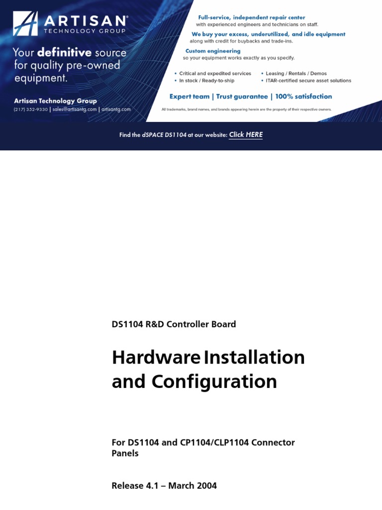 dSPACE CLP1104 Manual 201663013420 | PDF | Electrical Connector | Input ...