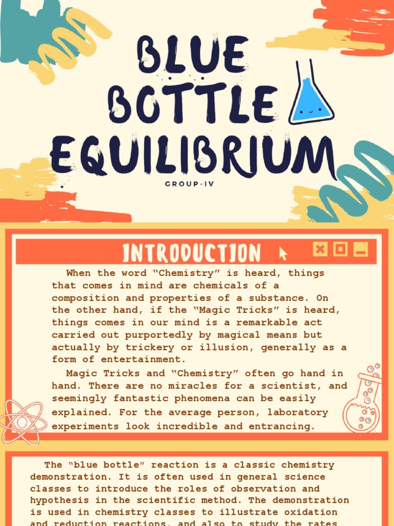 Blue Bottle Equilibrium2 | PDF | Chemistry | Physical Sciences