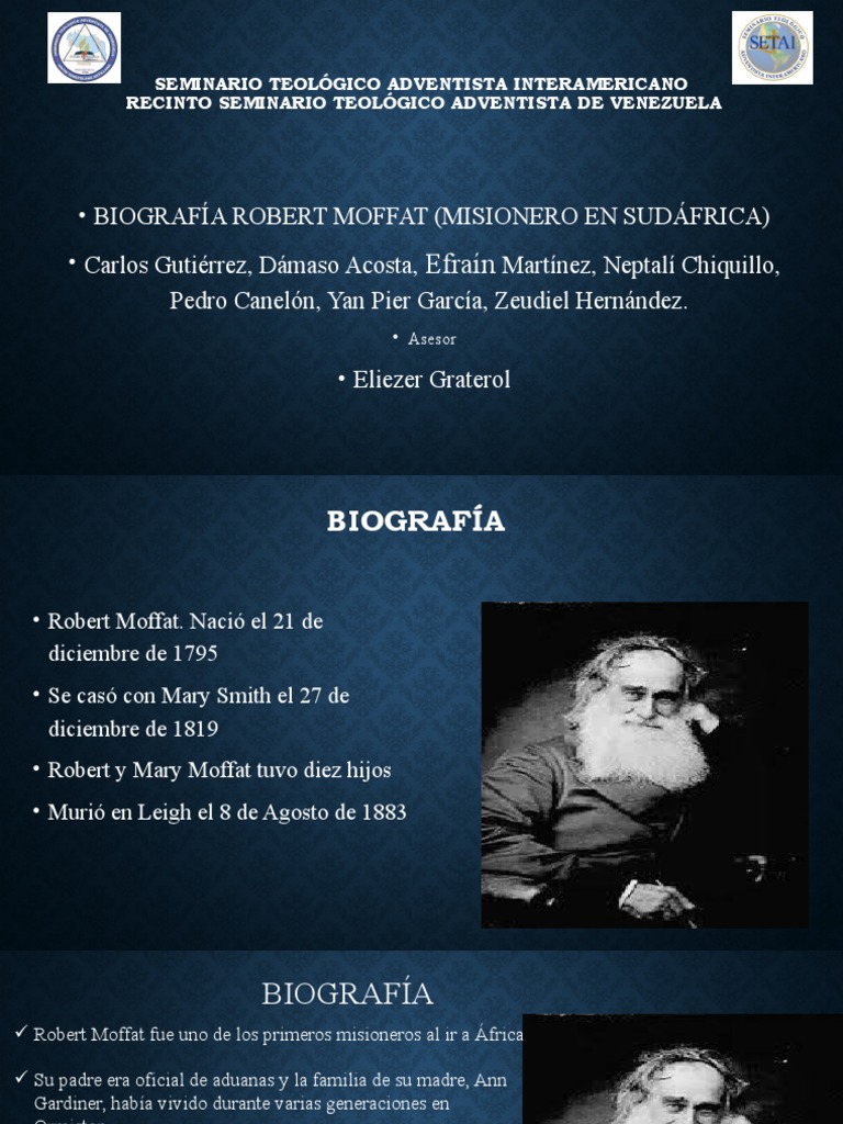 Robert Moffat Su Biografía | PDF | Religión y espiritualidad