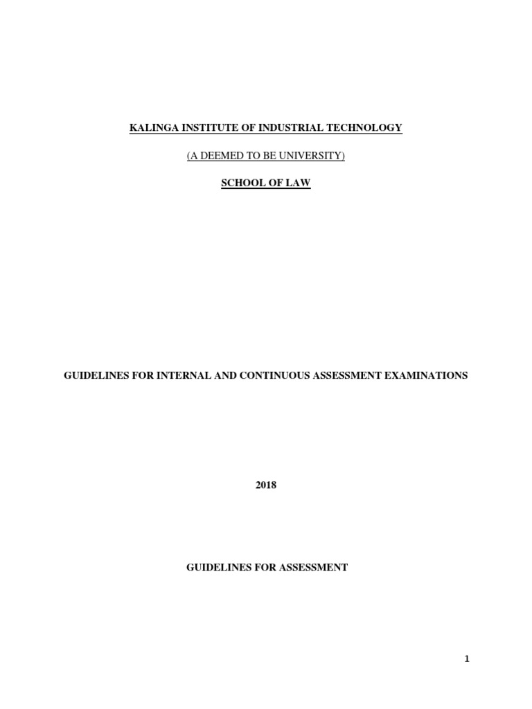 Guidelines For Internal Assessment | PDF | Academic Term | Critical ...