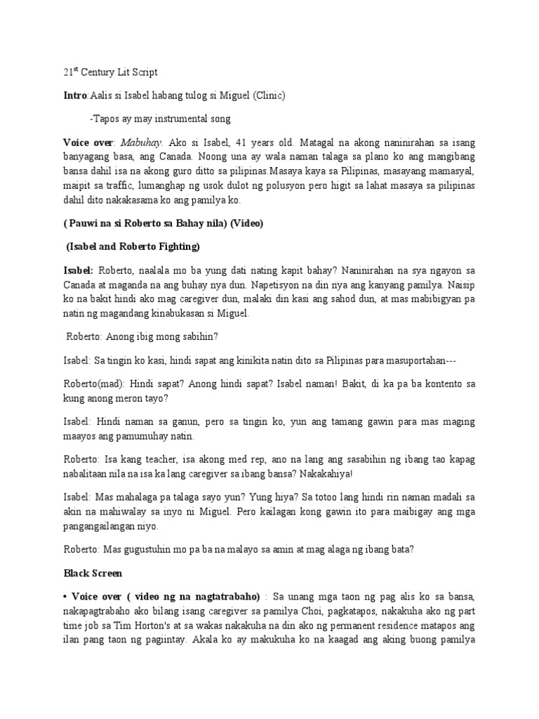 21st-Century-Lit-Script Revised | PDF