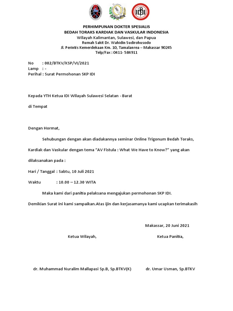 Surat Permintaan SKP Idi | PDF