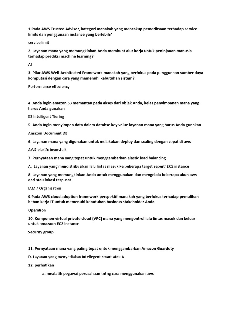 Jawaban Dicoding Aws | PDF