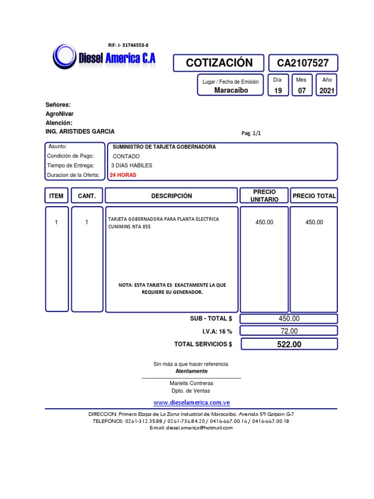 Suministro de Tarjeta Gobernadora Cummins | PDF