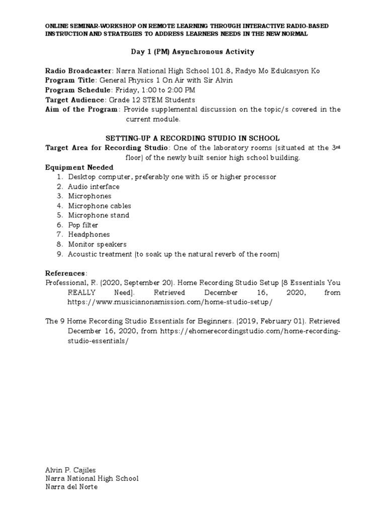 Day 1 - PM - Asynchronous Activity | PDF