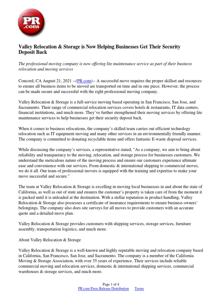 Valley Relocation & Storage Is Now Helping Businesses Get Their ...