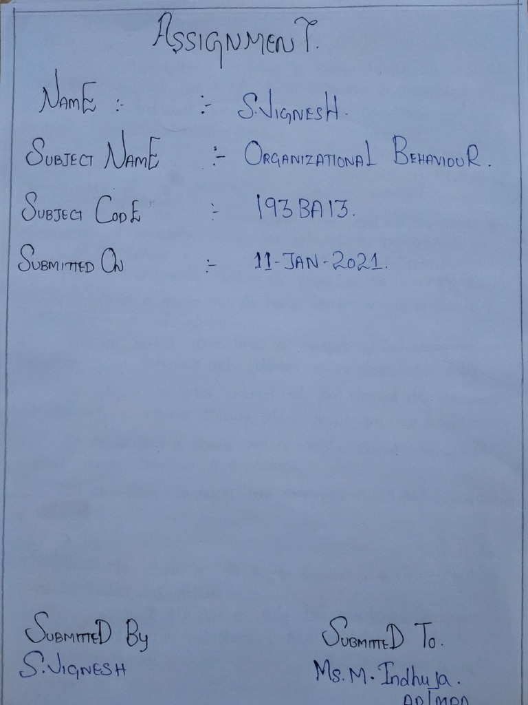 Assignment 1 by S.vignesh | PDF